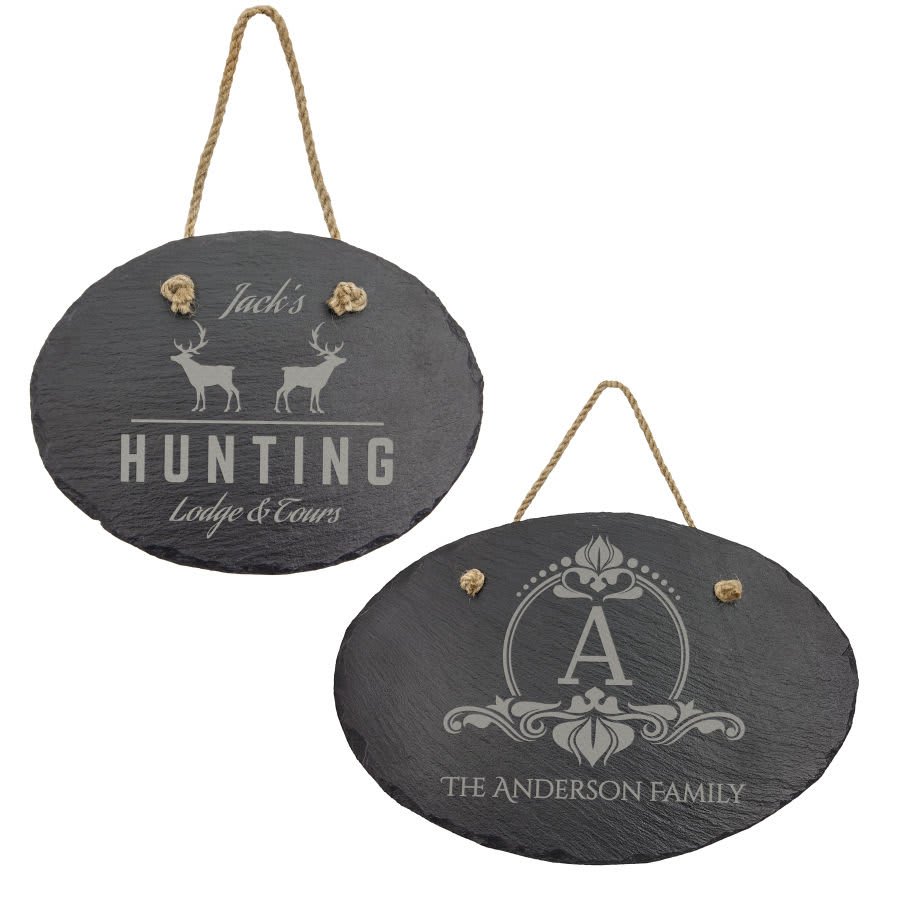 Oval Slate Plaque with Hanger String – The Laser Lab
